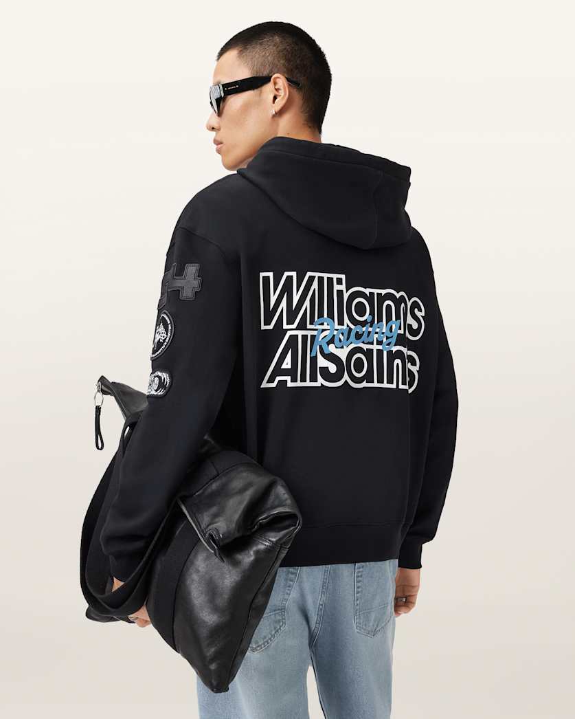 Williams X AllSaints Apex Zip Sweatshirt Jet Black | ALLSAINTS US